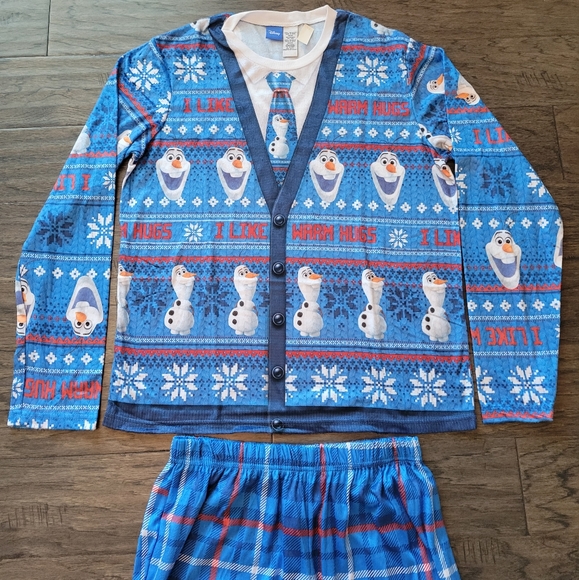 Disney | Shirts | Mens 2piece Disney Olaf Pajama Set Size Medium New ...